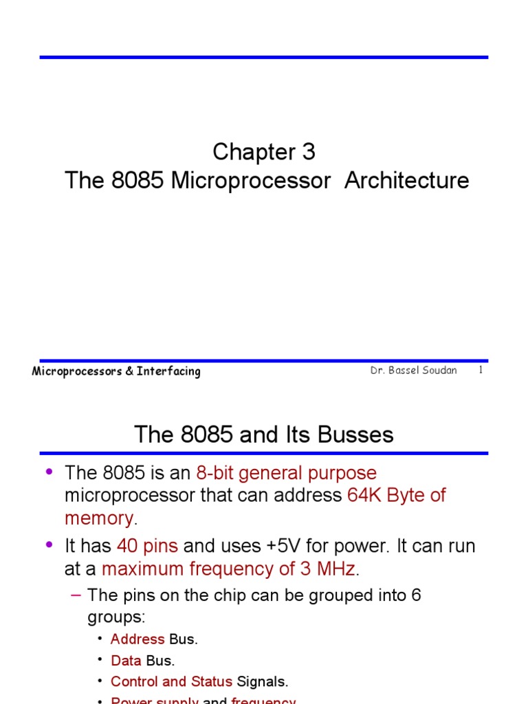 The 8085 Microprocessor Architecture | PDF | Input/Output | Computer Data Storage