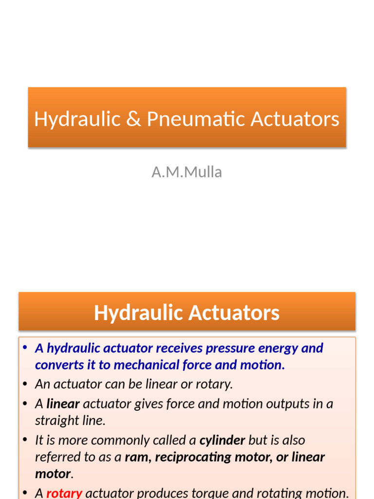 Hydraulic Pneumatic Actuators | PDF | Actuator | Machines