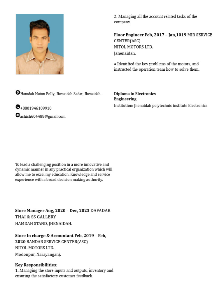 CV - Ashish Kumar Biswas | PDF | Cognitive Science | Cognition