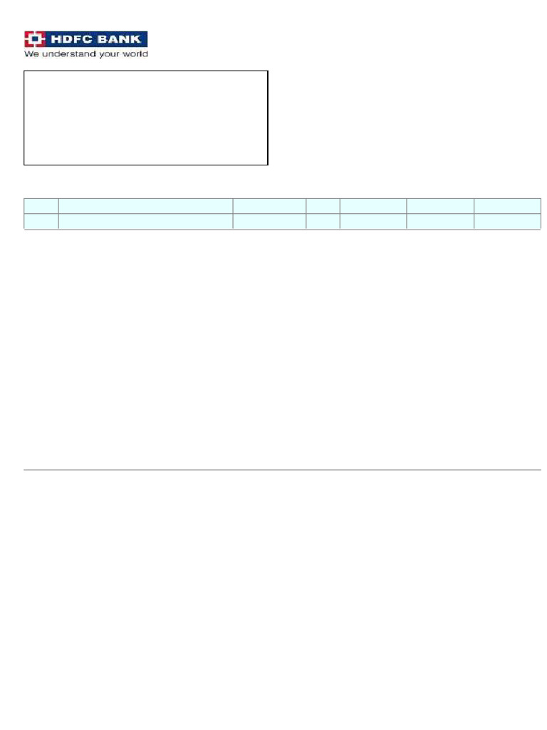 HDFC Bank Account Statement Summary | PDF | Money | Banks