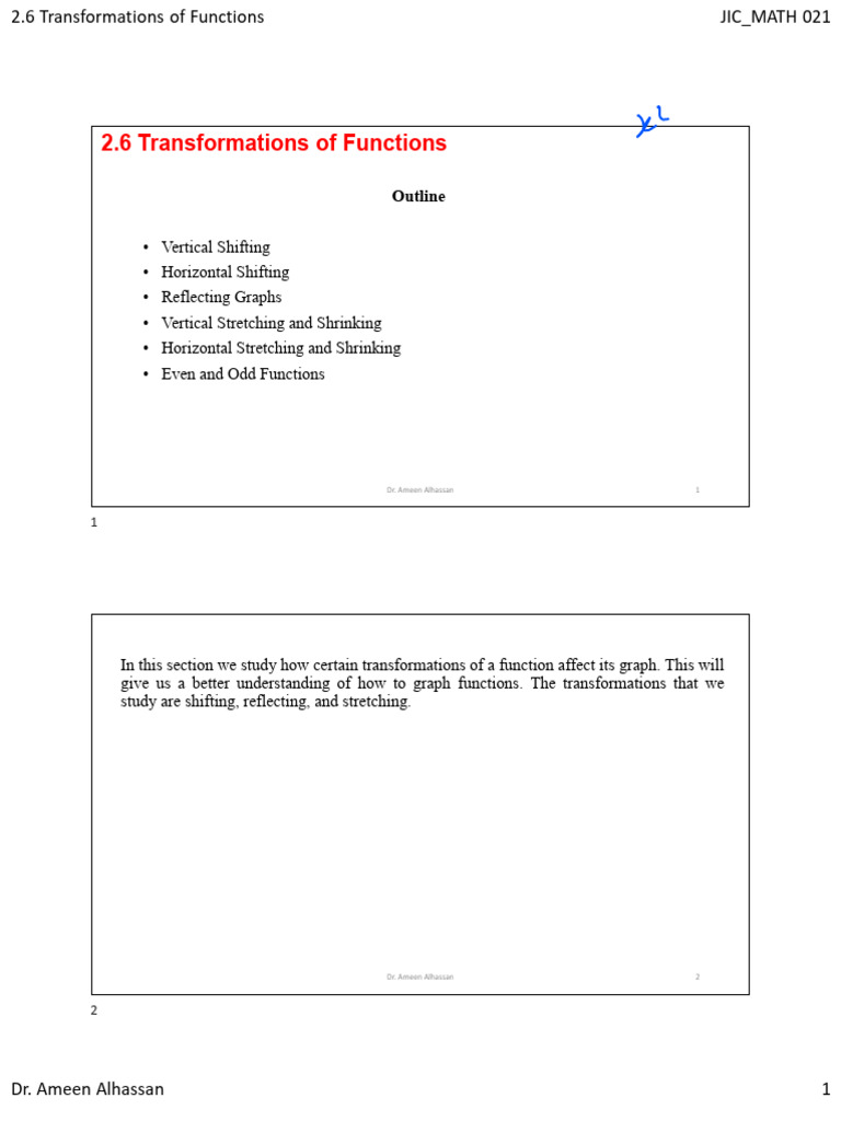 Function Transformations Guide | PDF | Mathematical Relations | Graph ...
