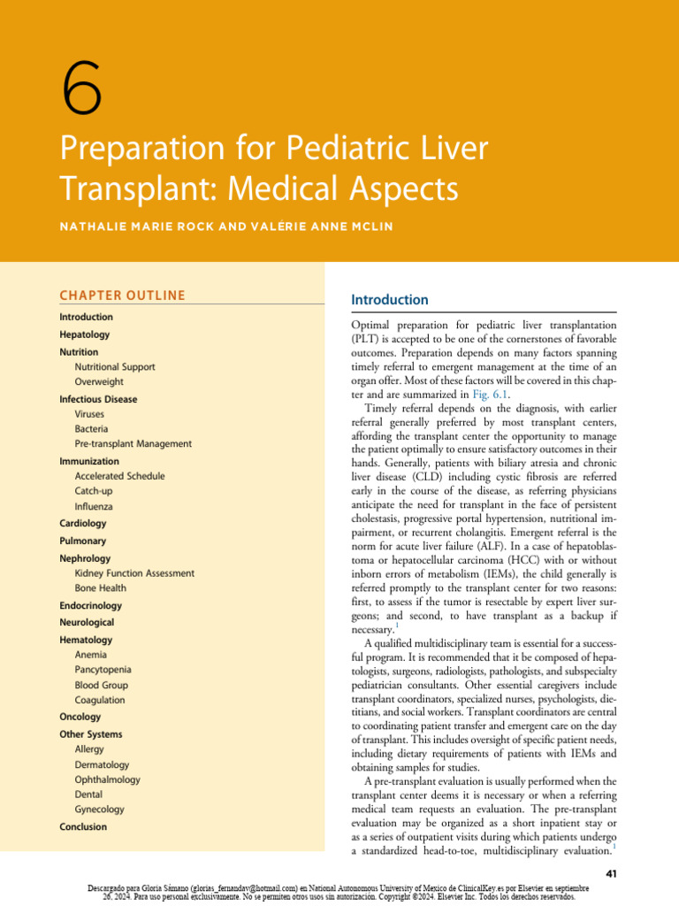 Pediatric Liver Transplant Preparation Guide | PDF | Hepatitis | Infection