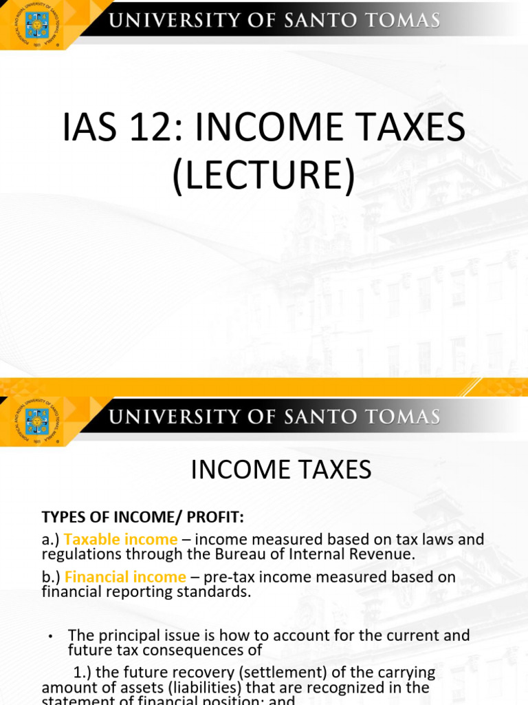 IAS 12: Understanding Income Taxes | PDF | Deferred Tax | Income
