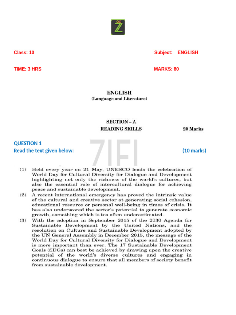 10 CBSE English. 2024-25. 2 Srishti | PDF