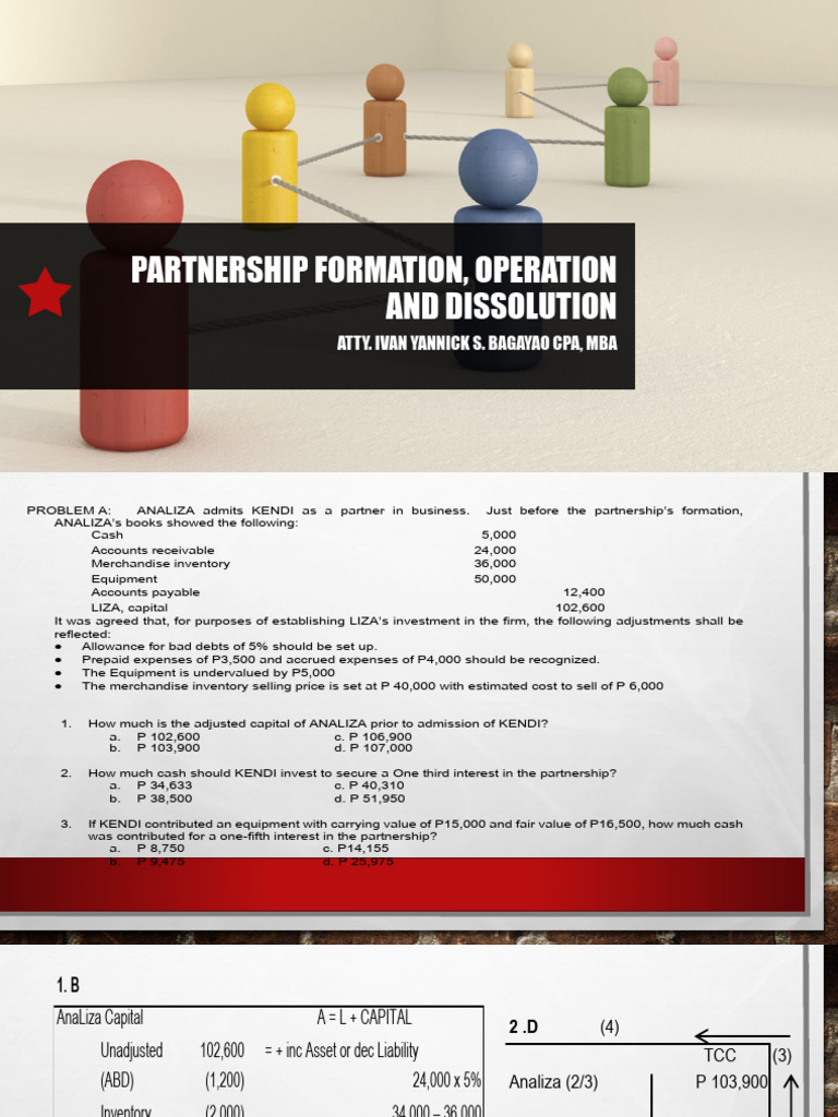 Formation Operation Dissolution | PDF | Partnership | Interest