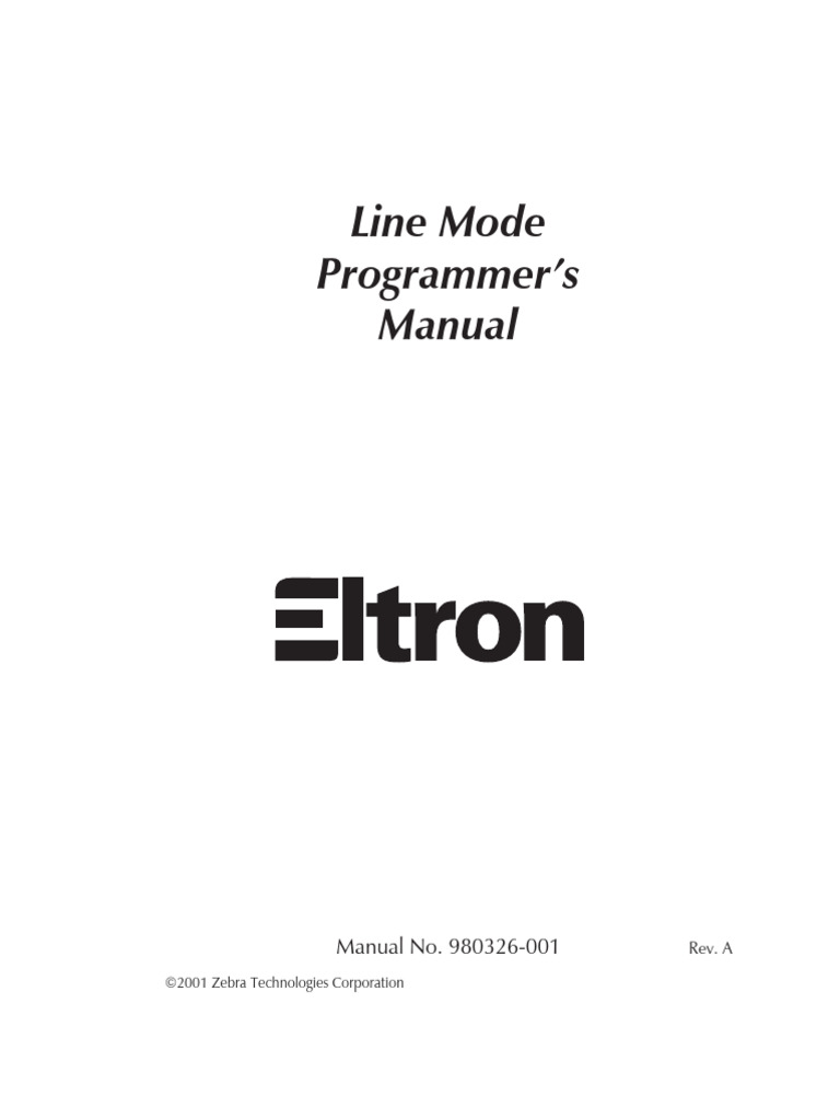 EPL1_Line_Mode_Manual | PDF | Ascii | Printer (Computing)