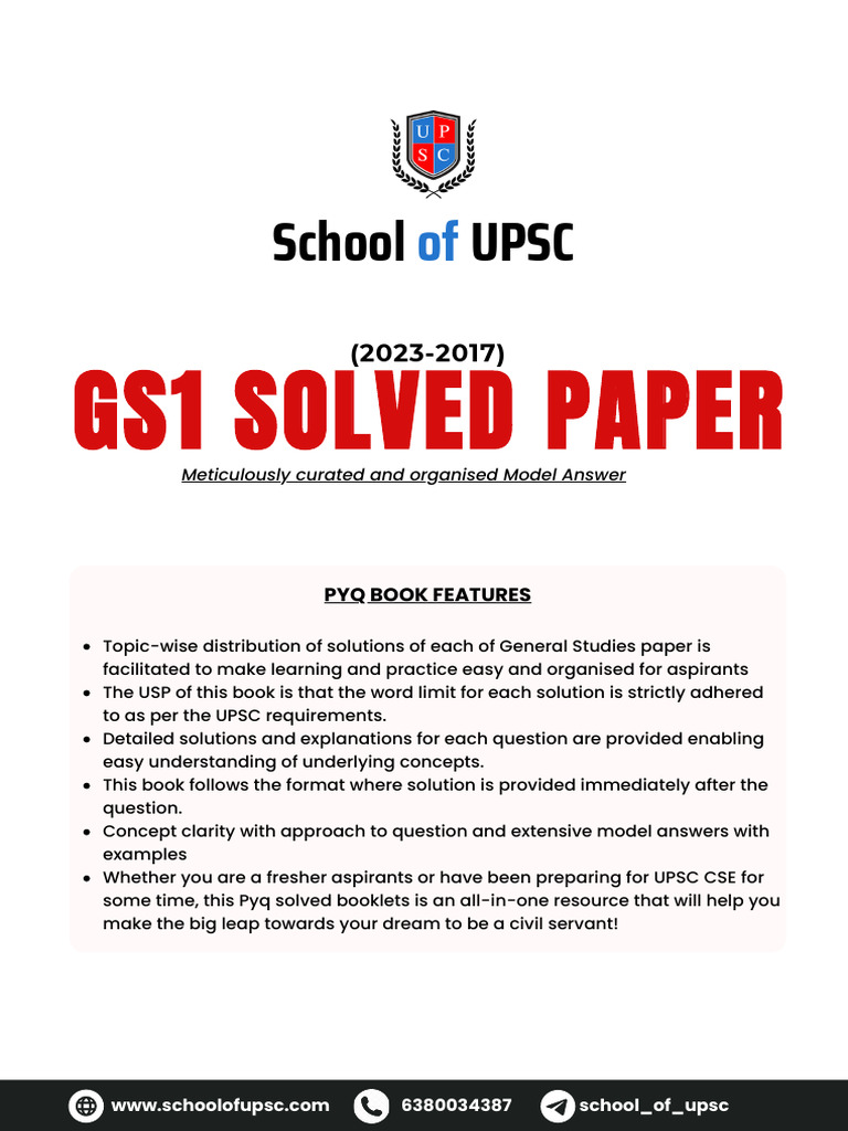 School Upsc: Gs1 Solved Paper | PDF | Bhakti