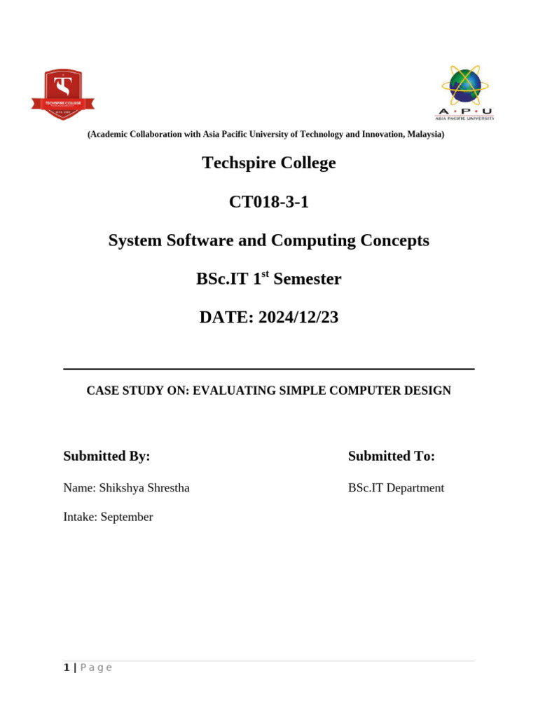Shikshy Shrestha Casestudy | PDF | Central Processing Unit | Computer Architecture