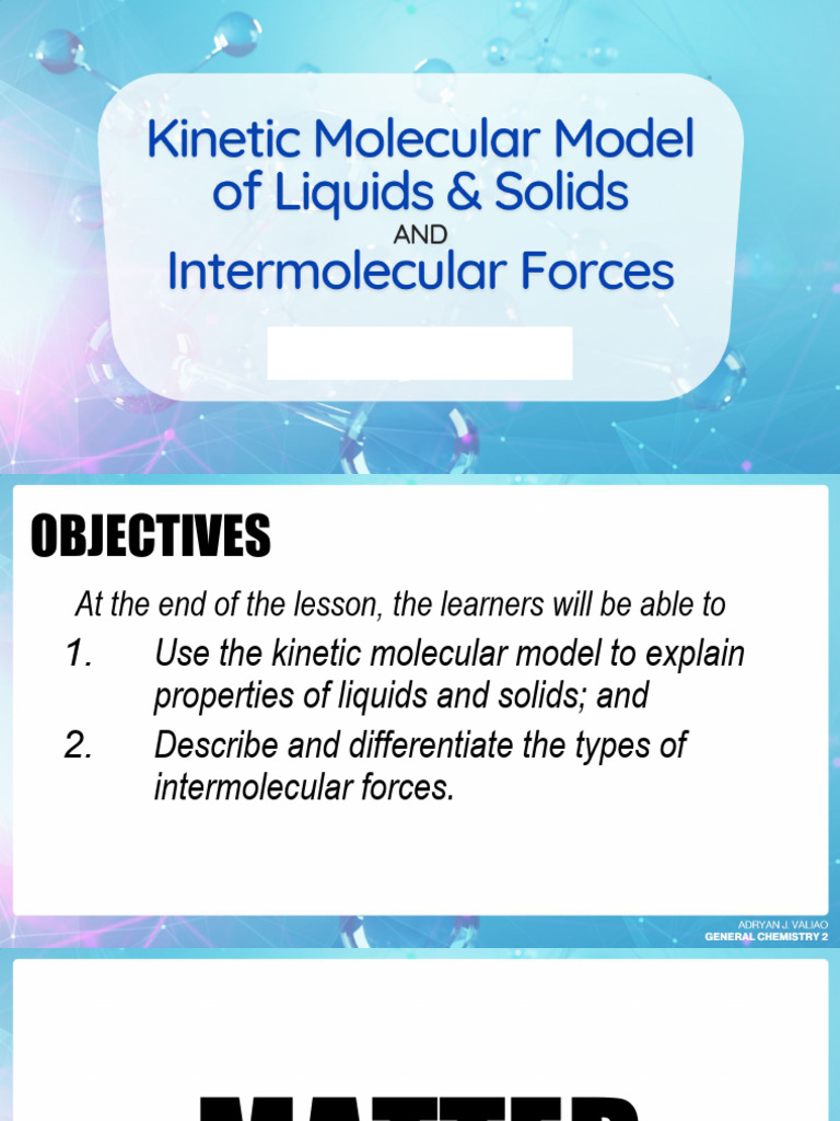 1 Kinetic Molecular Model and Intermolecular Forces | PDF | Chemical ...