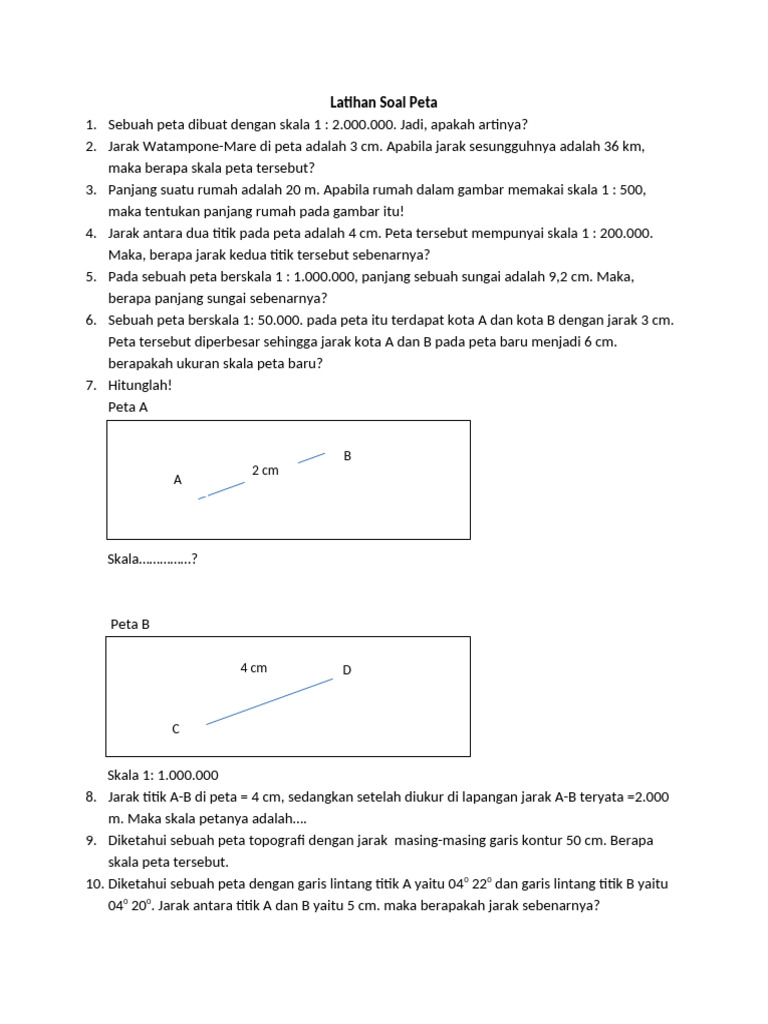 Latihan Soal Peta | PDF