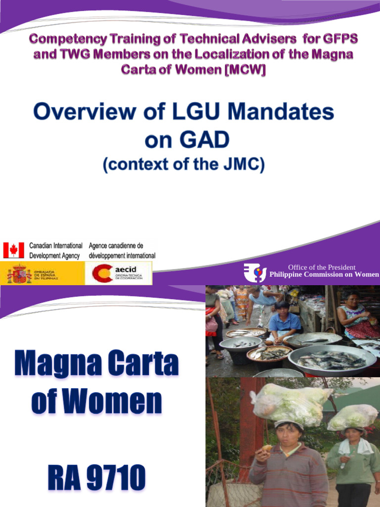 #2-Overview of LGU Mandates on GAD MCW & LGC | PDF | Agriculture | Violence