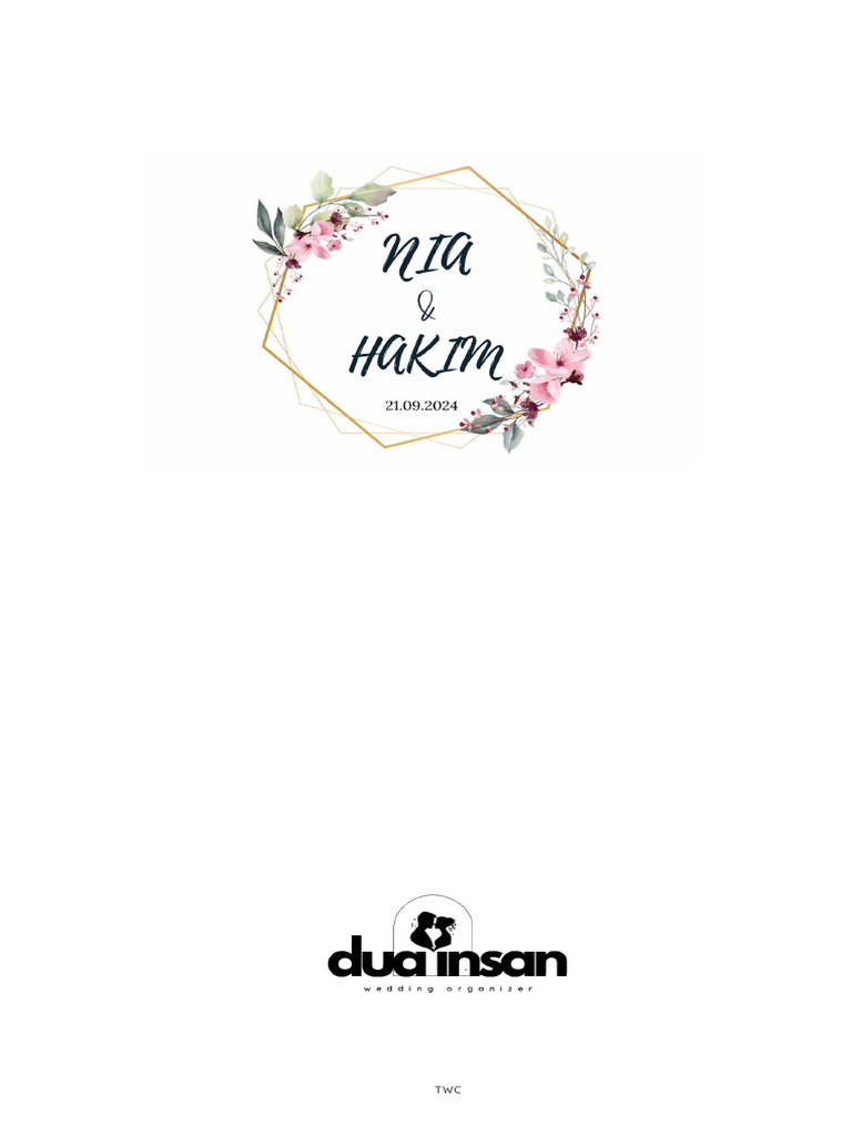 PANDUAN ACARA AKAD NIKAH & RESEPSI PERNIKAHAN DUA INSAN WEDDING PLANNER ...
