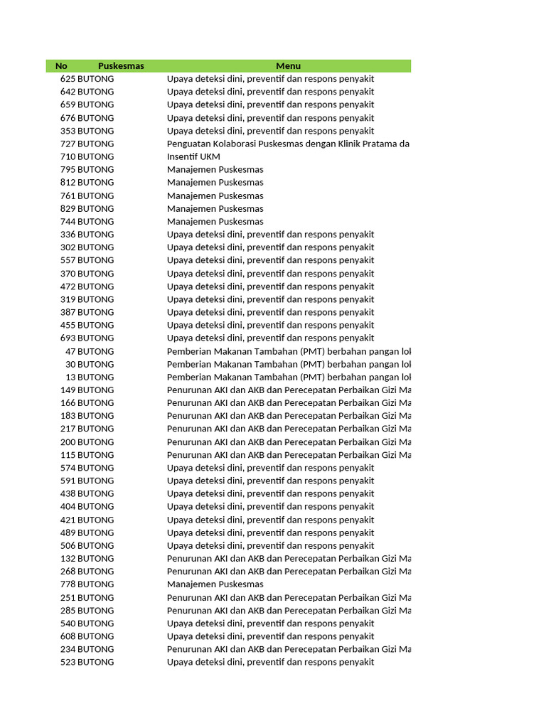Rkap Bok Puskesmas | PDF