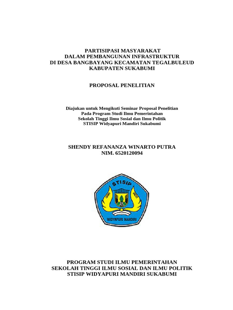 Proposal Penelitian SHENDY REFANANZA Perbaikan Jilid 3 | PDF