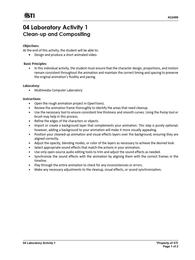 04 Laboratory Activity 1 | PDF | Animation