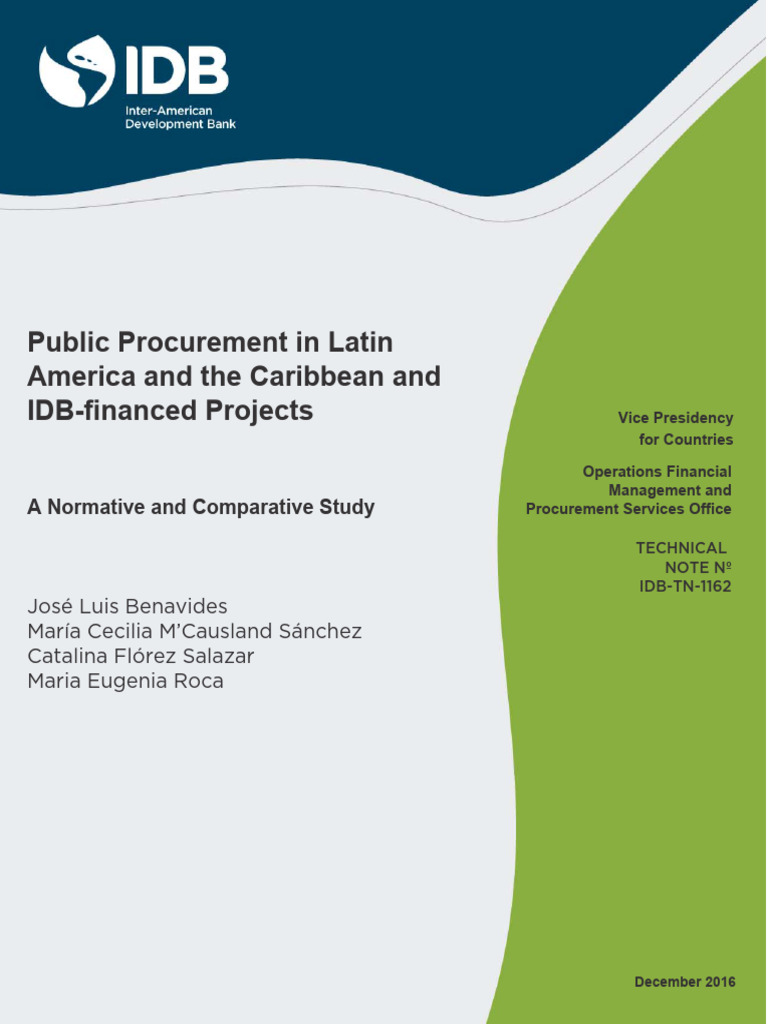 Public Procurement in Latin America and The Caribbean and IDB Financed ...