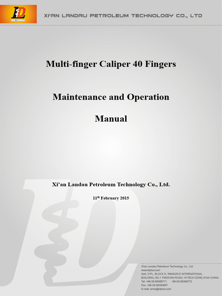 Multi-Finger Caliper MFC40 Manual | PDF | Metrology | Electrical ...