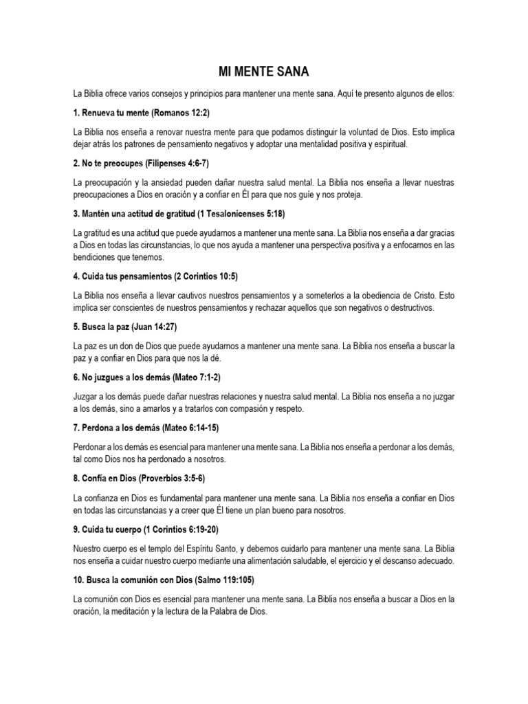Mente Sana 111354 | PDF