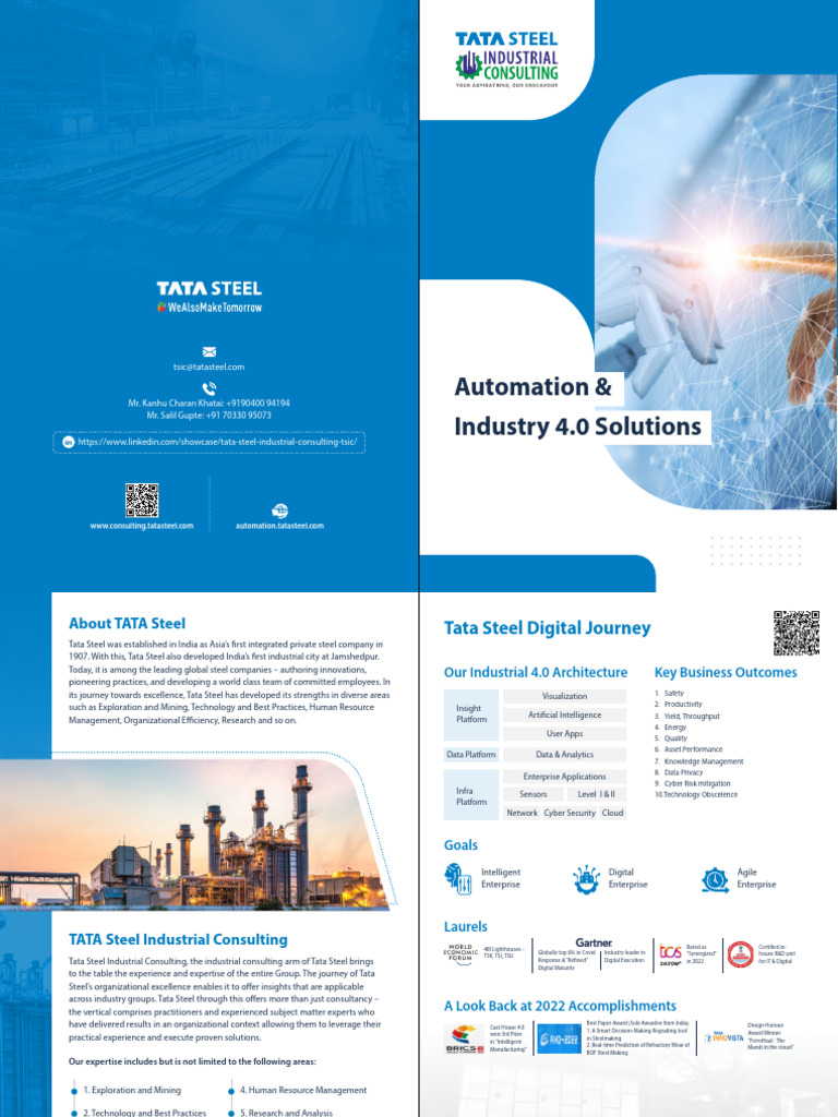 Tata Steel Industry 4.0 Automation Solutions | PDF | Steelmaking