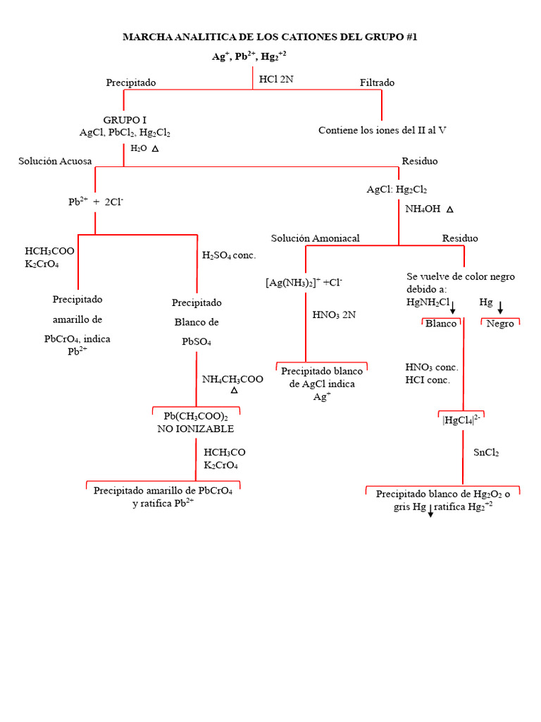 Marcha Analitica de Los Cationes Del Grupo 1 | PDF