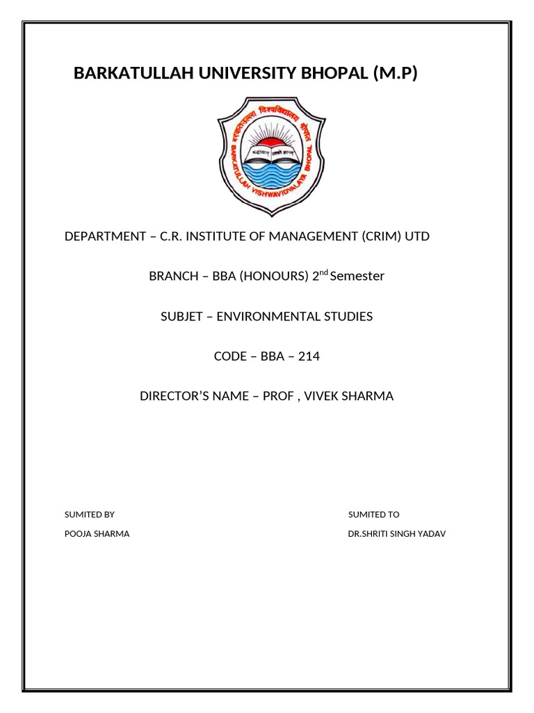 Barkatullah University Bhopal (M.P) | PDF