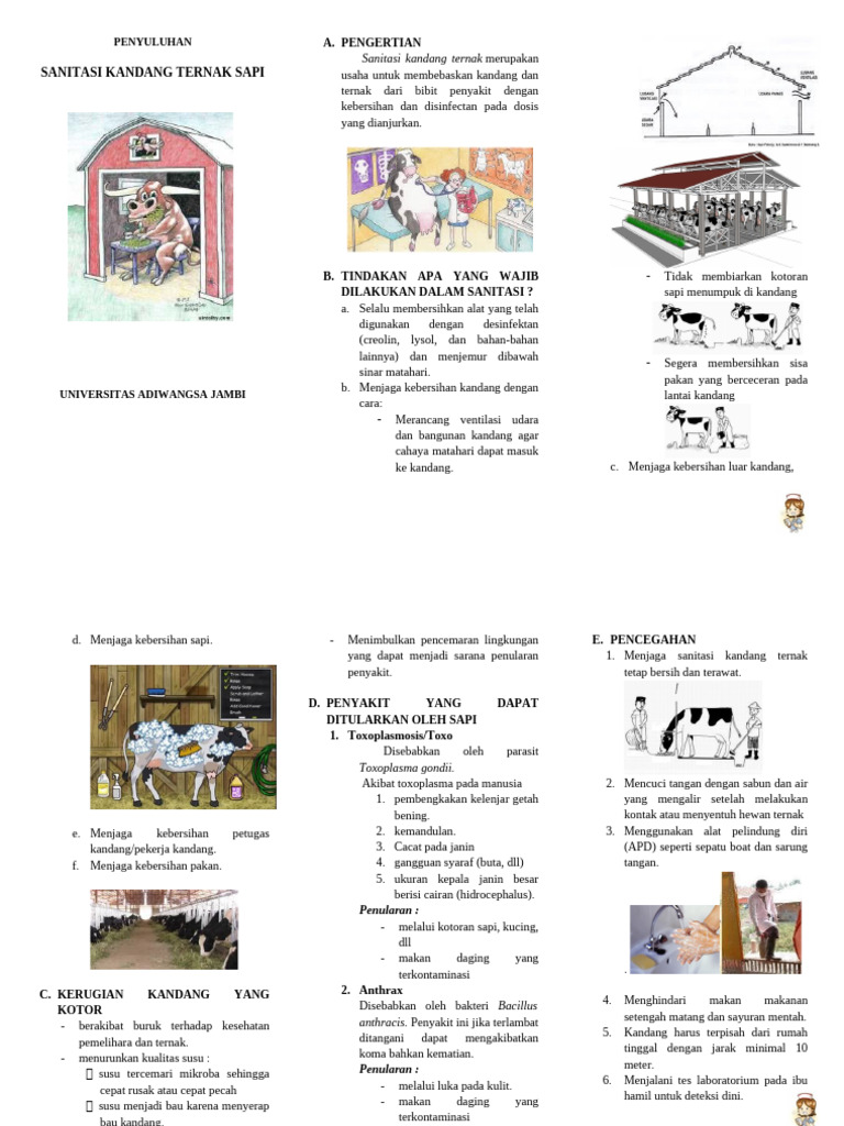 Leaflet Kandang Ternak | PDF