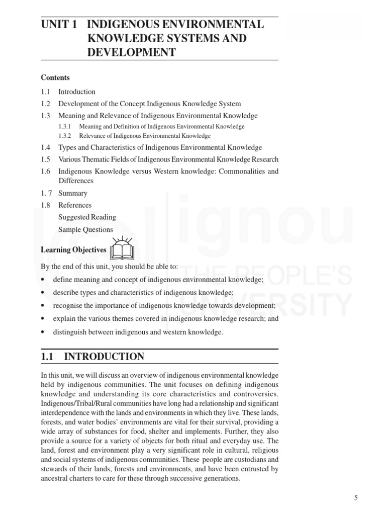 Unit-1 | PDF | Knowledge | Traditional Knowledge