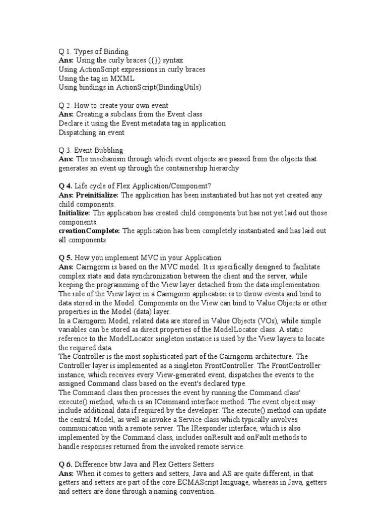 Question On Flex | PDF | Action Script | Class (Computer Programming)