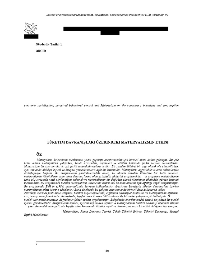 Materialism To Actual Behave | PDF | Behavior | Intention