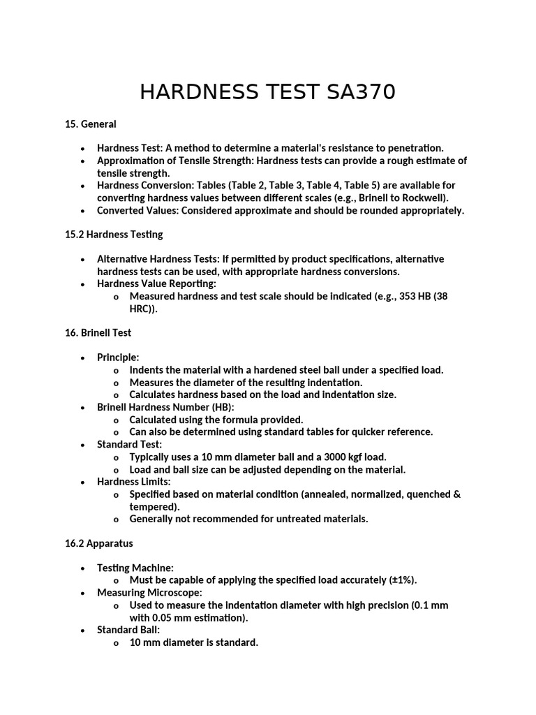 HARDNESS TEST SA370 | PDF | Hardness | Building Engineering