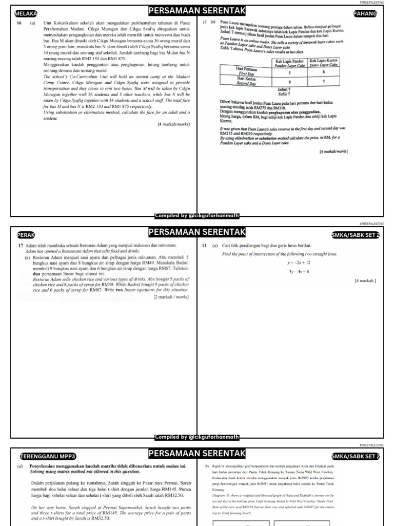 Persamaan Serentak SMKA/SABK | PDF