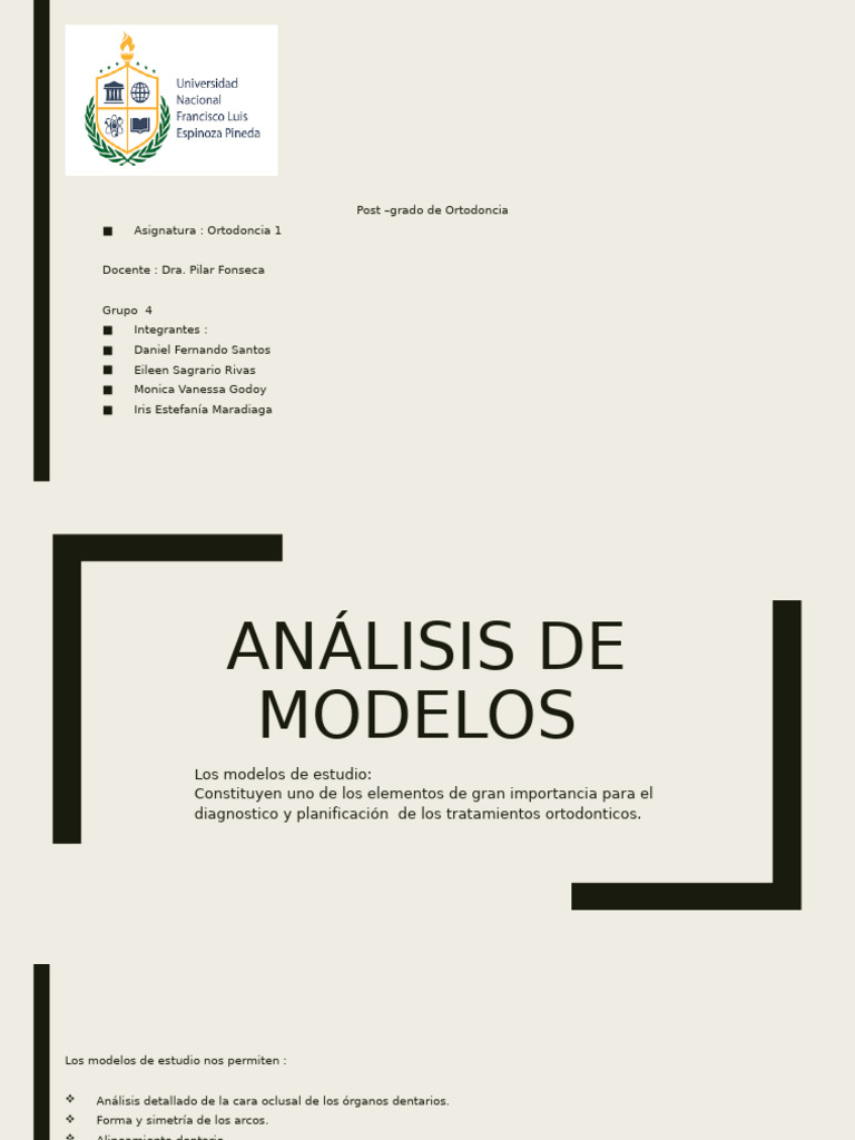 Analisis de Modelos | PDF | Ortodoncia | Diente