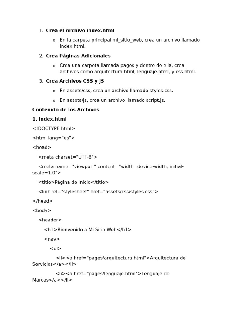 Guía Básica para Crear un Sitio Web | PDF | Script Java | Red mundial