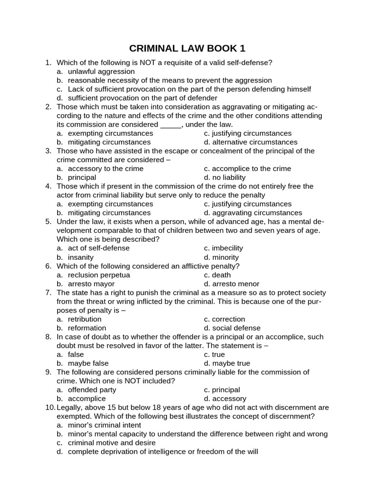 CLJ PRACTICE | PDF | Crimes | Crime & Violence