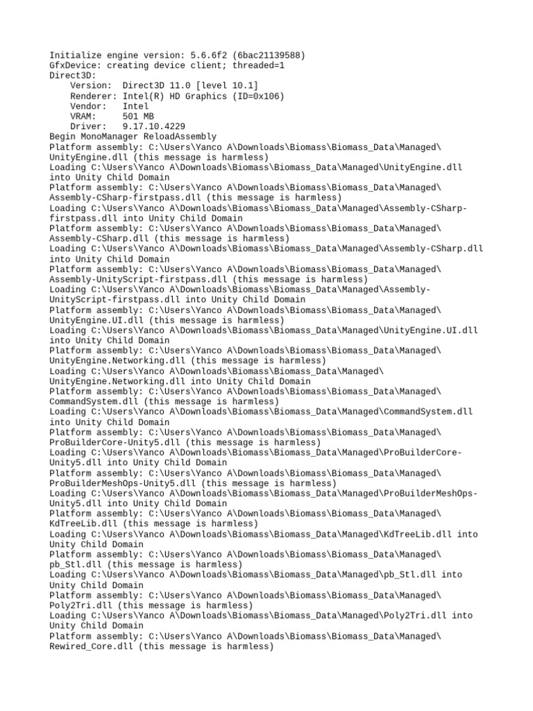 Output Log | PDF | Shader | Software