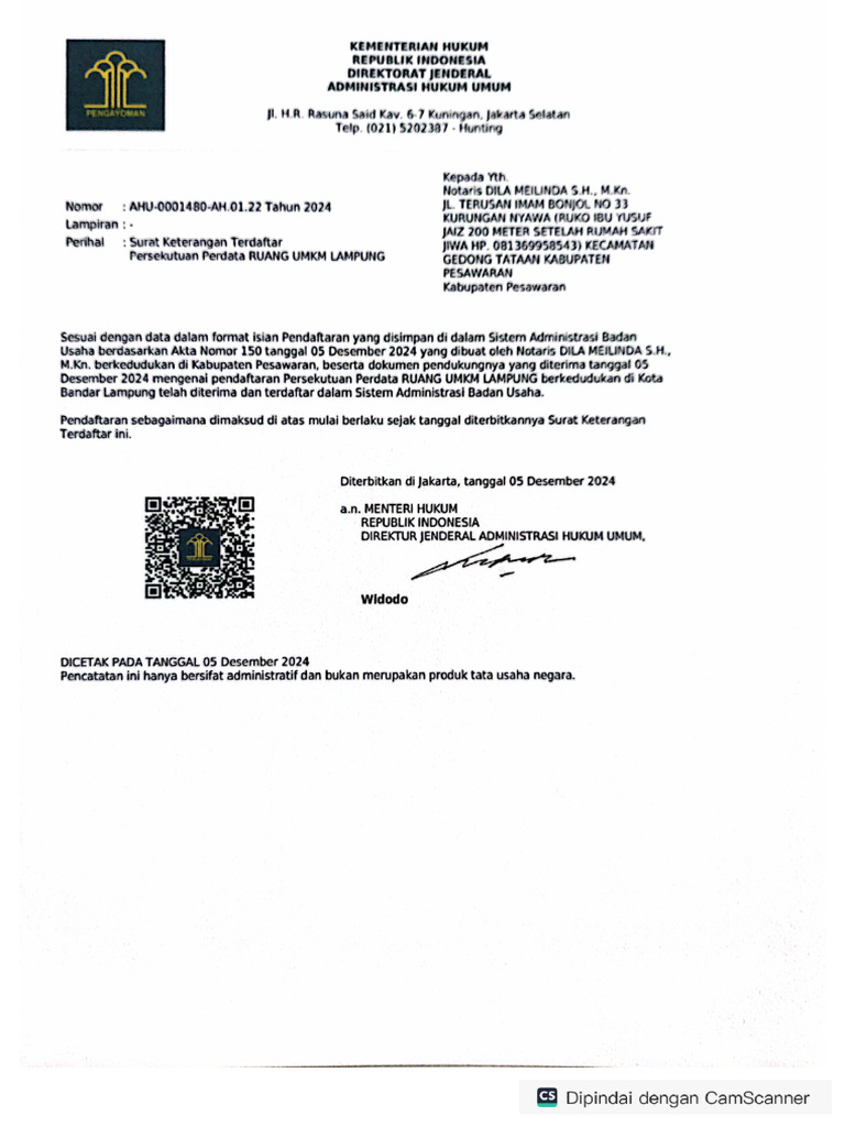 SK Menkum RuangUMKM | PDF