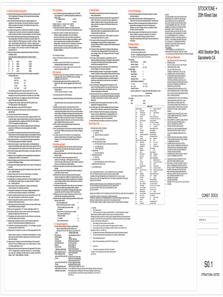 4630 Stockton Blvd. 7-20-24 | PDF | Structural Engineering