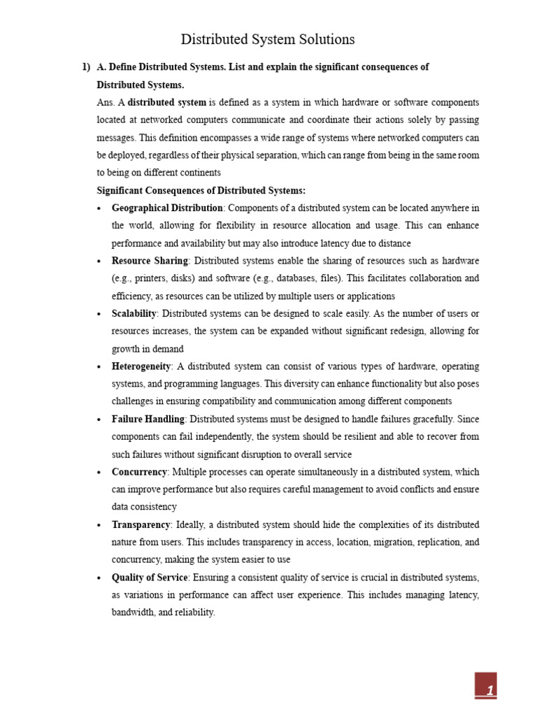 Distributed System Model Question Paper-1 Solution | PDF | Domain Name System | Uniform Resource ...