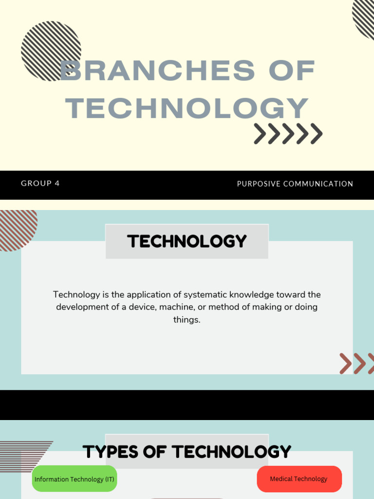 Branches of Technology - 20250123 - 115320 - 0000 | PDF | Educational ...