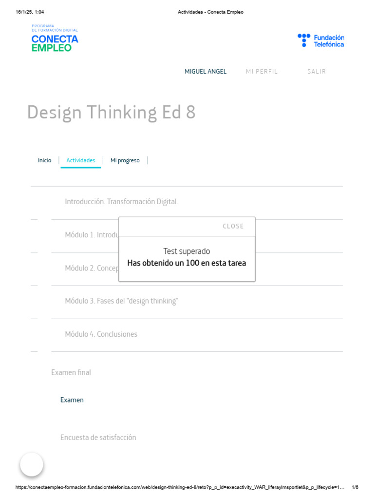 Prueba Curso Design Thinking | PDF | El pensamiento de diseño | Pensamiento