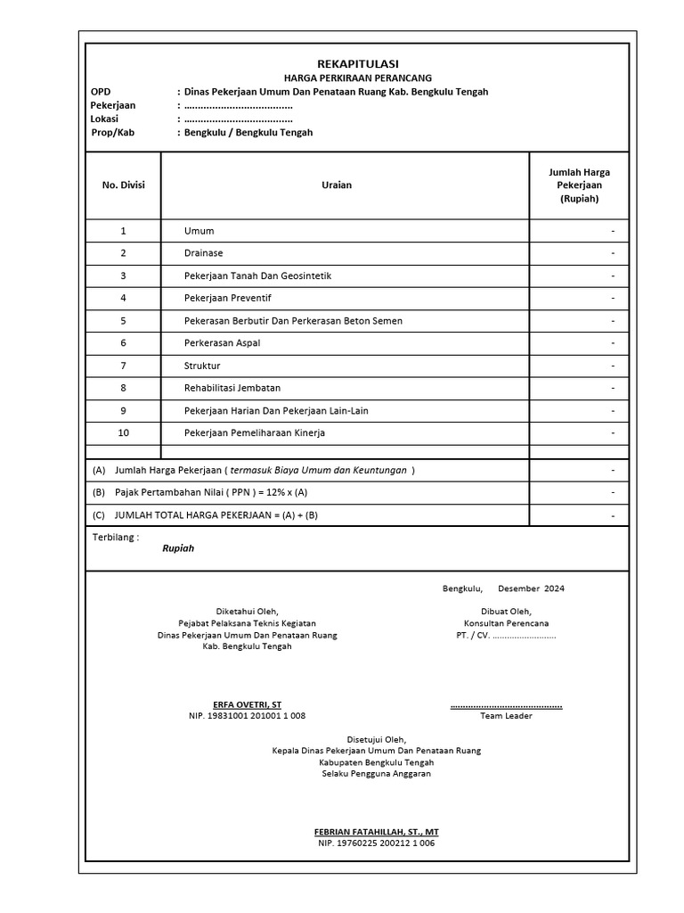 AHSP Benteng 2024 | PDF