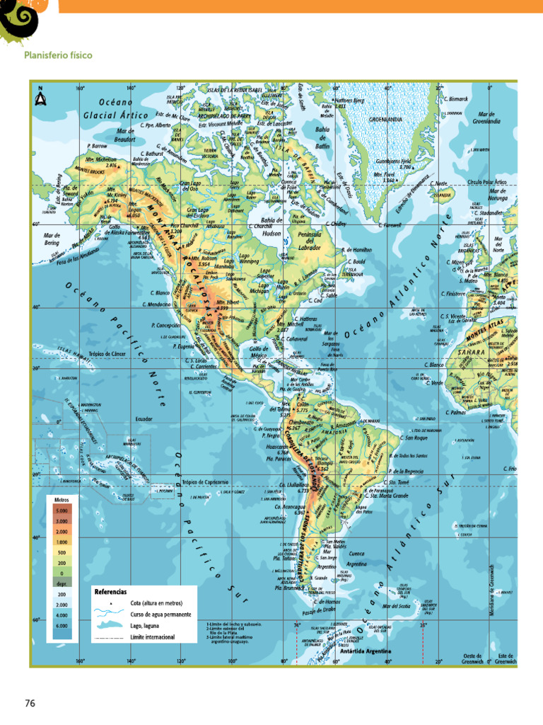 Mapa Planisferio Físico | PDF