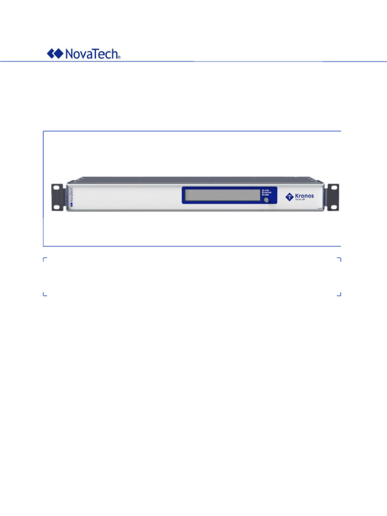 Kronos Series 2 User Manual RevF | PDF | Power Supply | Clock