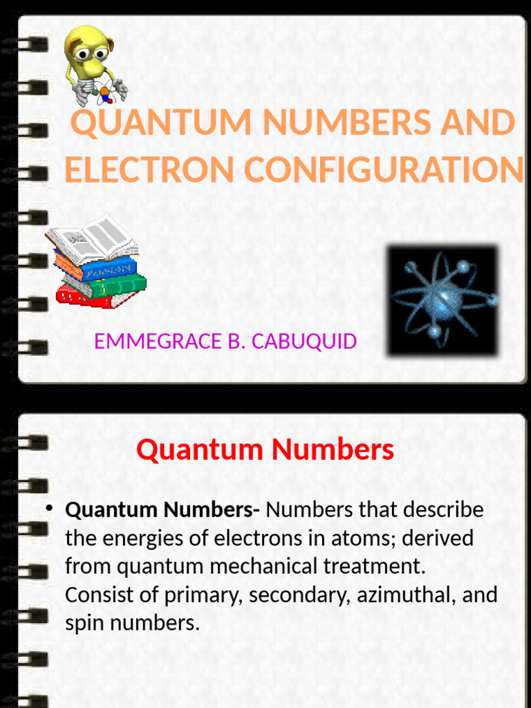 2b.QUANTUM-NUMBERS-AND-ELECTRON-CONFIGURATION | PDF | Atomic Orbital ...