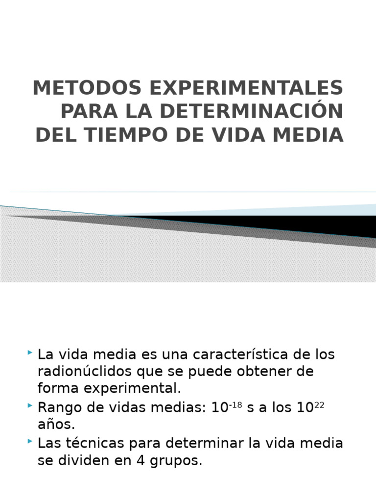 Métodos para Determinar Vida Media | PDF | Radionúclido