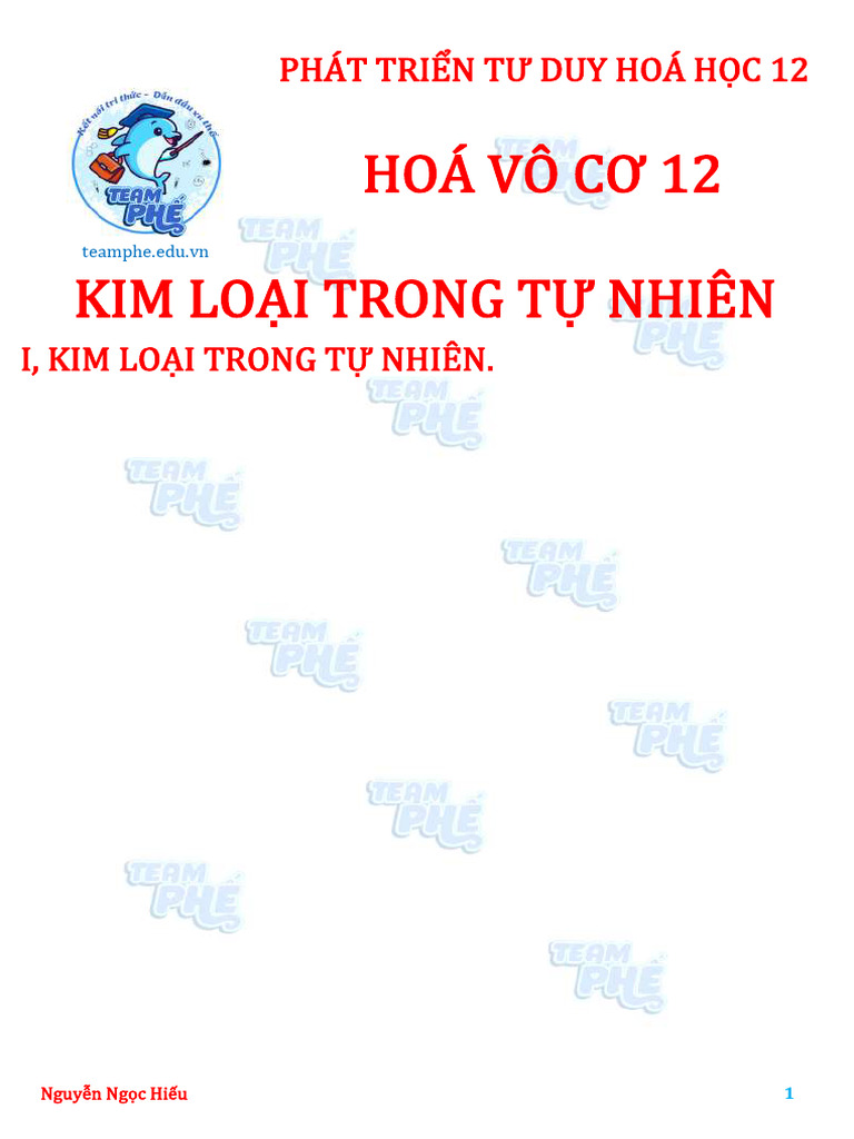 Buoi 49 Bai Giang Kim Loai Trong Tu Nhien Va Phuong Phap Dieu Che Kim ...