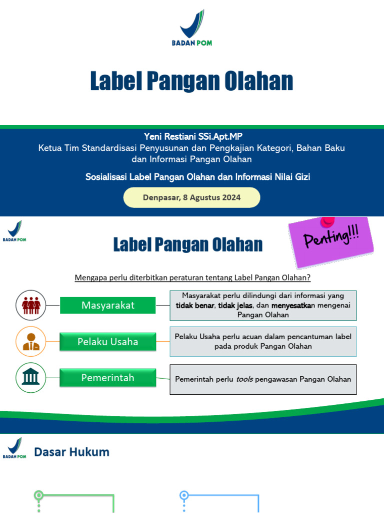 Label pangan olahan_sosialisasi di Bali 8 Agt 2024OK | PDF