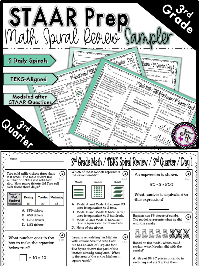 5 Daily Spirals: Modeled After STAAR Questions | PDF | Currency ...