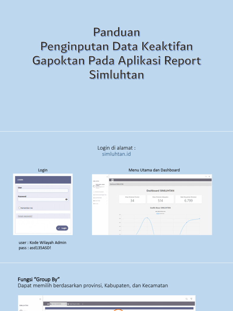 Panduan Input Data Gapoktan Simluhtan | PDF