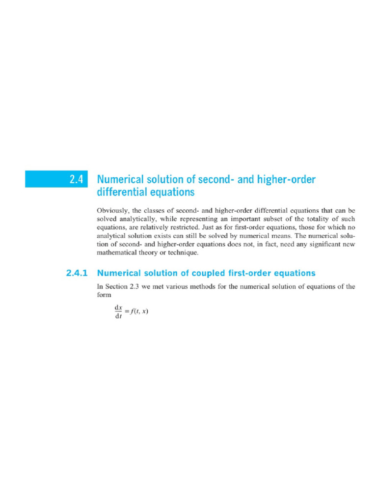 2nd and Higher Order Differential Equation | PDF